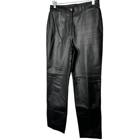 Lauren Ralph Lauren | Pants & Jumpsuits | Lauren Ralph Lauren Black Genuine Leather Pants High ...